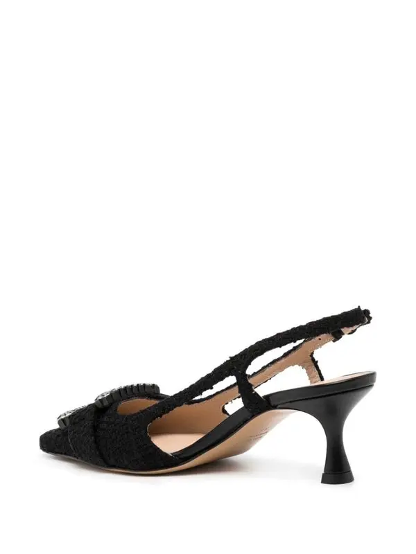 MADISON MAISON 50mm Atena Slingback Pumps - Black