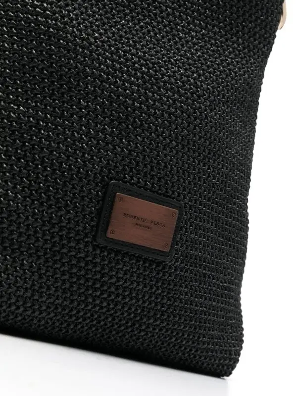Roberto Festa Logo Patch Woven Tote Bag