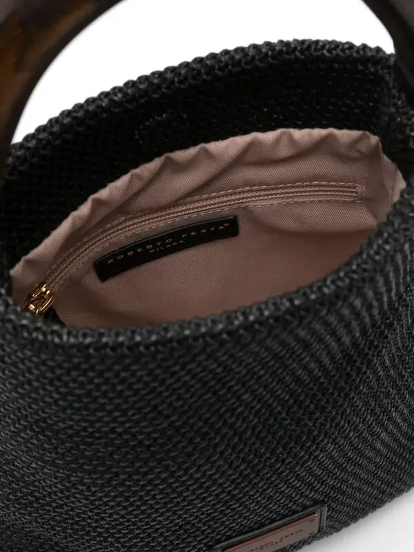 Roberto Festa Logo Patch Woven Tote Bag