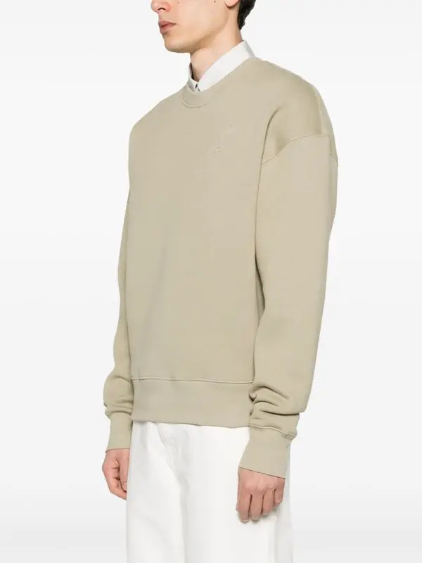 AMI Paris De Coeur Embossed Sweatshirt - Green