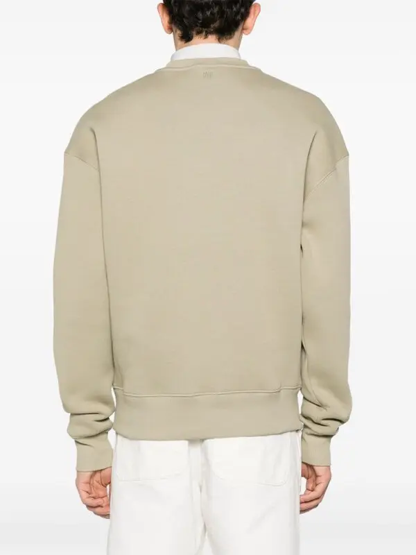 AMI Paris De Coeur Embossed Sweatshirt - Green