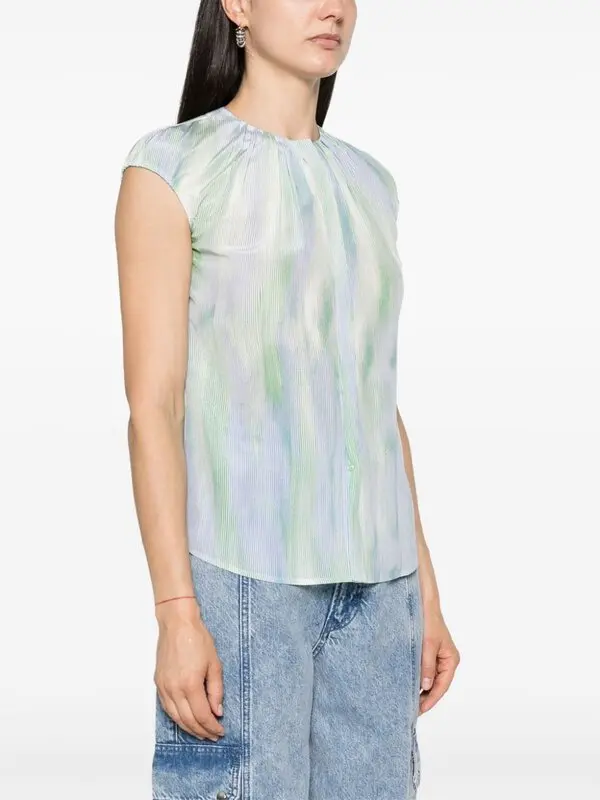 BOSS Abstract-stripes Sleeveless Shirt