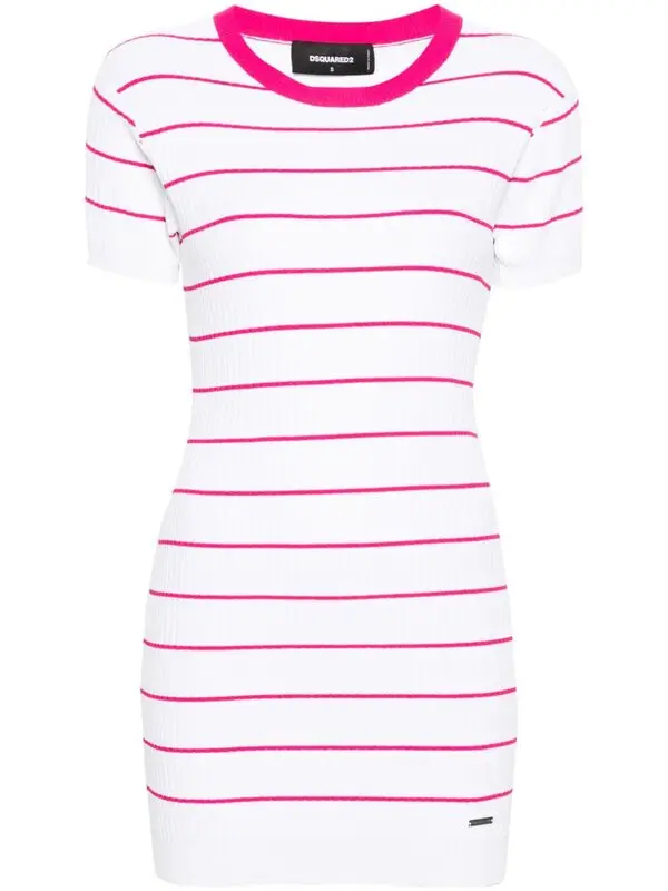 Dsquared2 Striped Knitted Dress