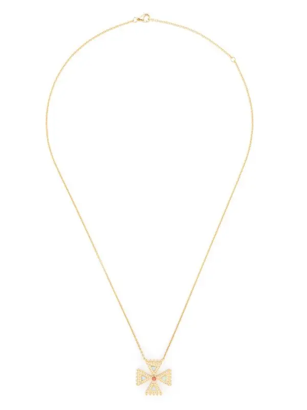 Harwell Godfrey 18kt Yellow Crux Mini Diamond Pendant Necklace - Gold