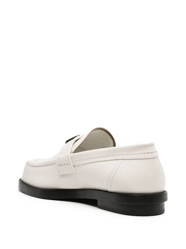 Alexander McQueen Seal-plaque Leather Loafers
