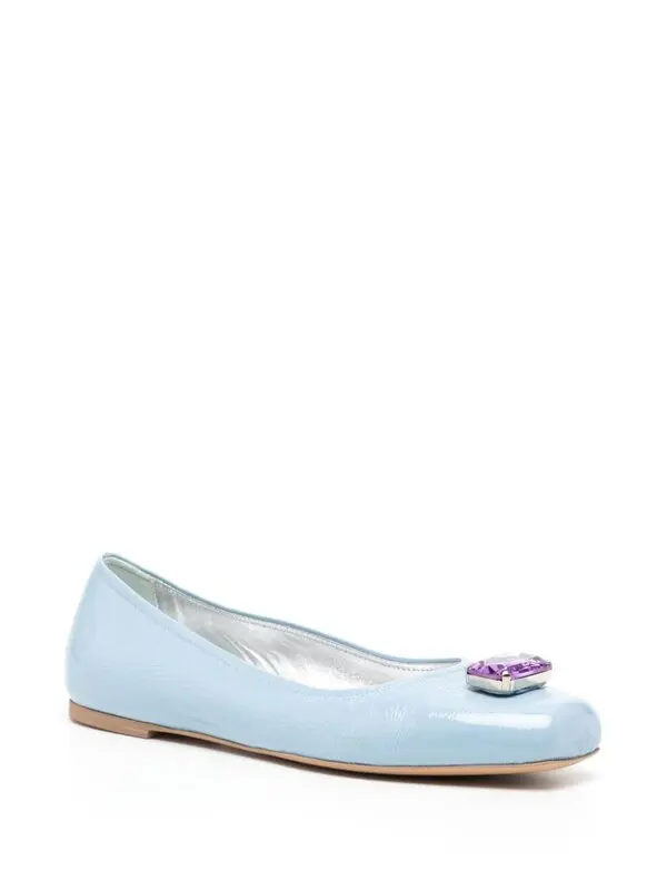 MADISON MAISON Marion Jeweled Ballerinas - Blue