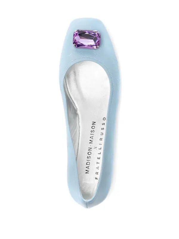MADISON MAISON Marion Jeweled Ballerinas - Blue