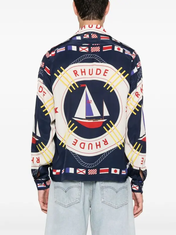 Rhude Flag Sail Silk Shirt