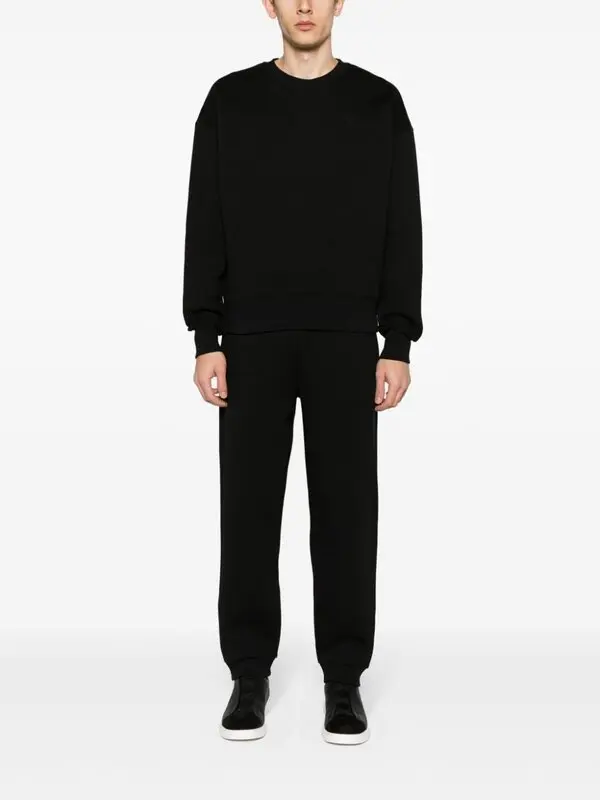 AMI Paris Logo-embossed Jersey Track Pants