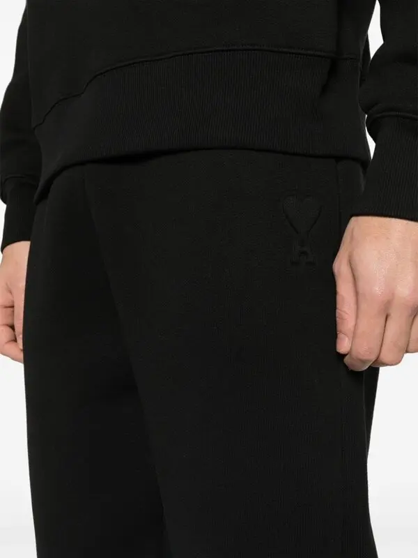 AMI Paris Logo-embossed Jersey Track Pants
