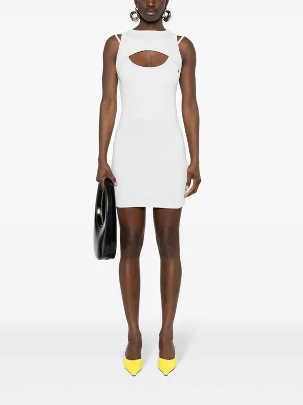 Off-White Cut-out Ribbed-knit Dress