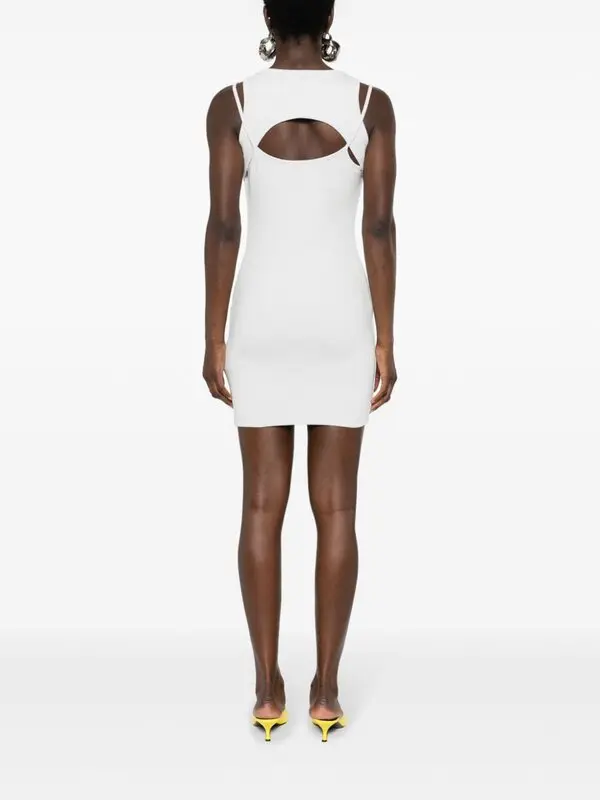 Off-White Cut-out Ribbed-knit Dress