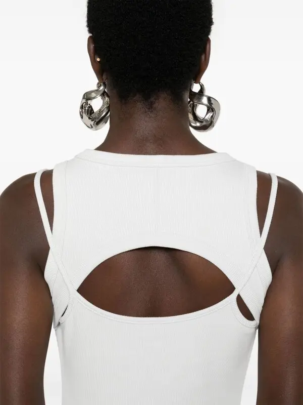 Off-White Cut-out Ribbed-knit Dress