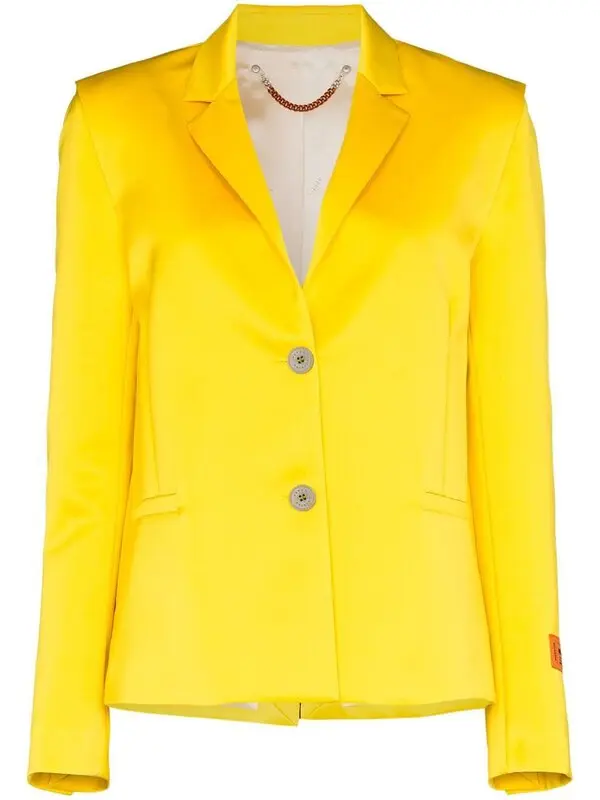 Heron Preston Mikado Single-breasted Blazer - Yellow
