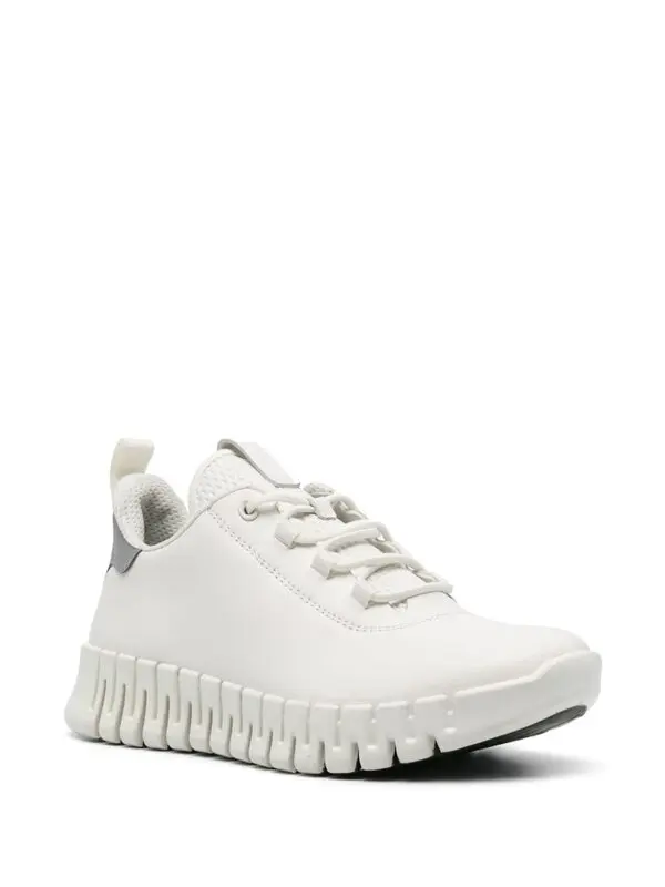Ecco Gruuv Leather Sneakers - White