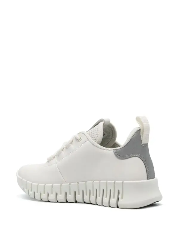Ecco Gruuv Leather Sneakers - White