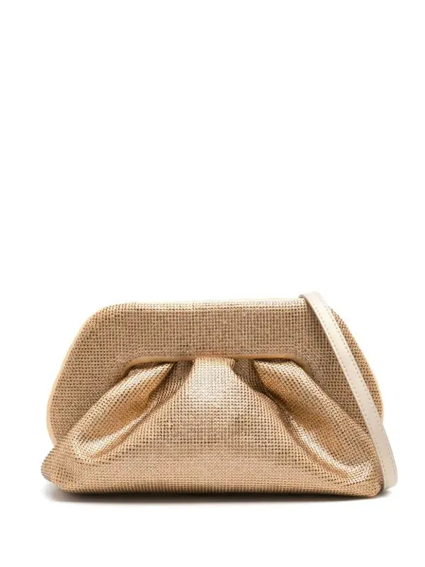 THEMOIRE Ruched Clutch - Gold