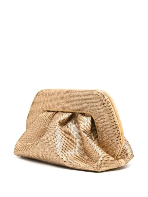 THEMOIRE Ruched Clutch - Gold