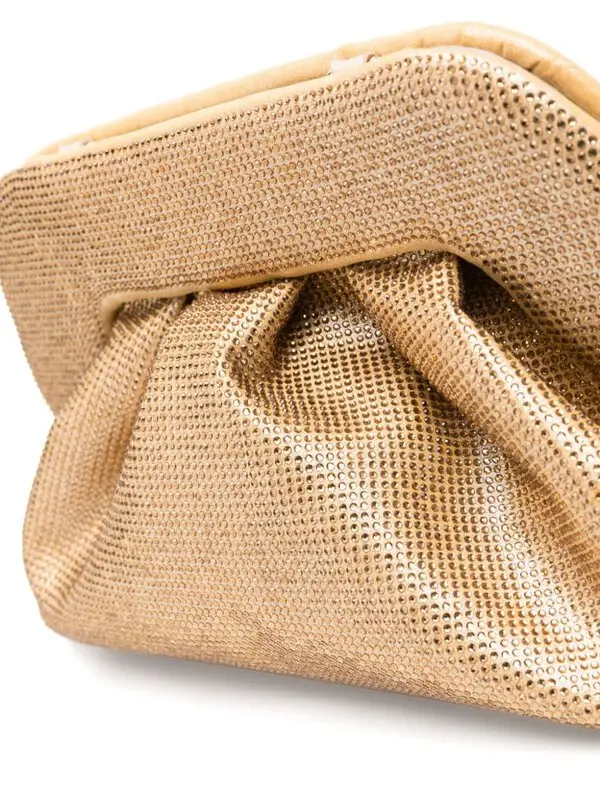 THEMOIRE Ruched Clutch - Gold