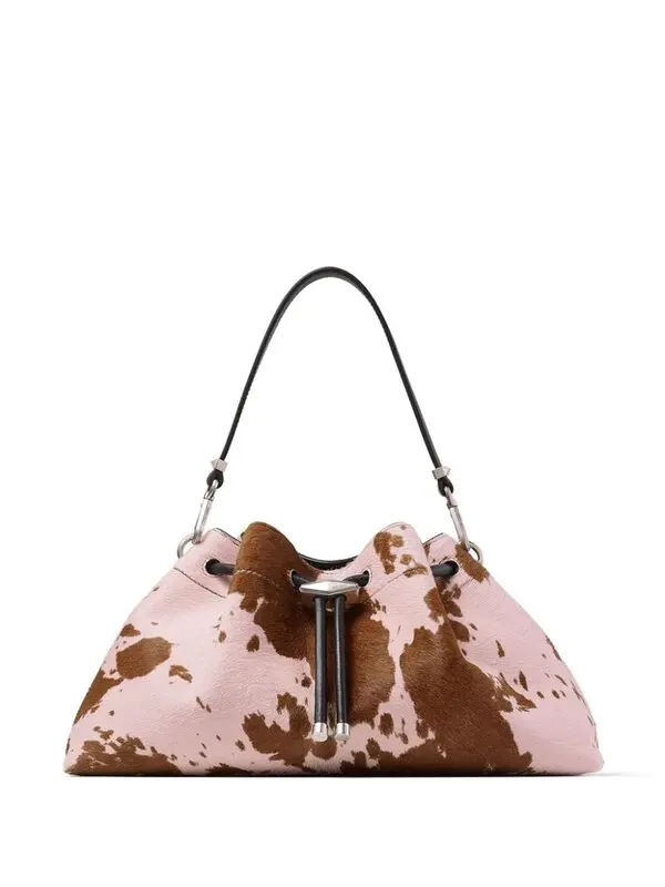 JIMMY CHOO Cinch M Cow-print Shoulder Bag