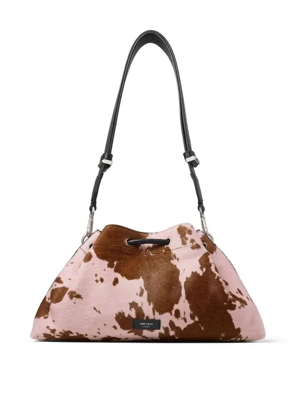 JIMMY CHOO Cinch M Cow-print Shoulder Bag