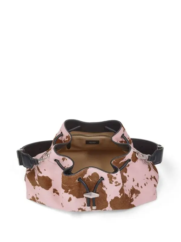 JIMMY CHOO Cinch M Cow-print Shoulder Bag