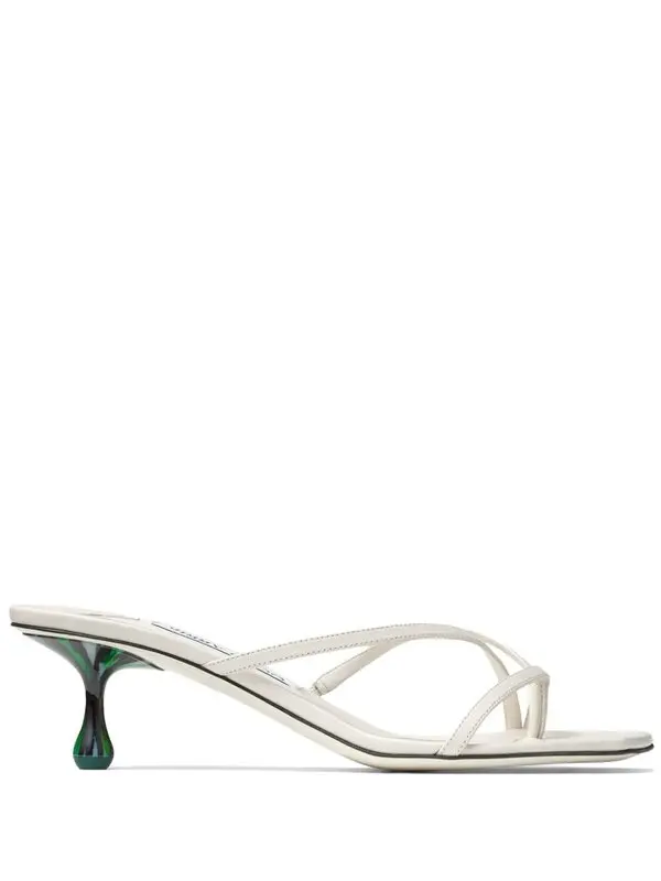 JIMMY CHOO 50mm Etana Leather Mules