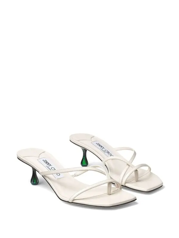 JIMMY CHOO 50mm Etana Leather Mules
