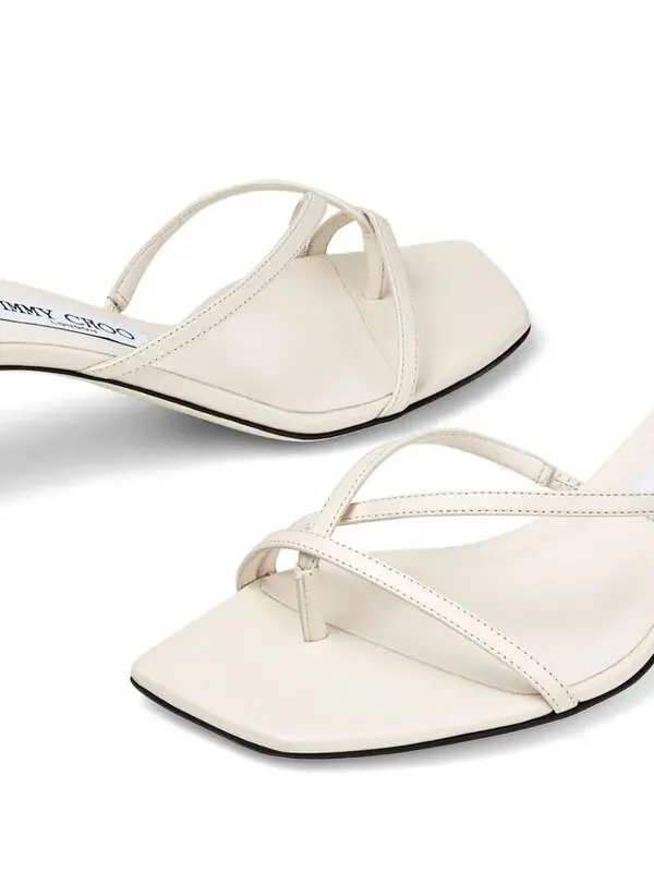 JIMMY CHOO 50mm Etana Leather Mules