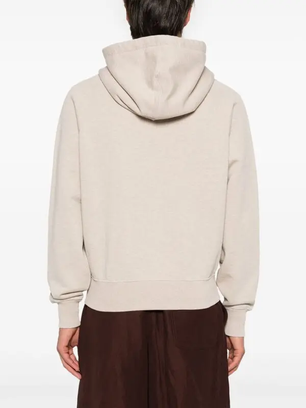 Ami Paris De Coeur Zip-Up Hoodie In Neutrals - 26% Off | Editorialist