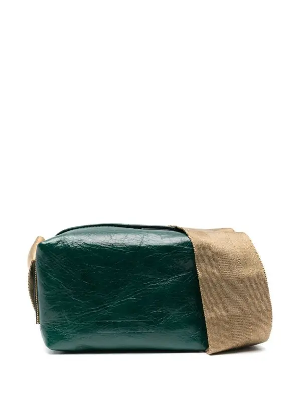UMA WANG Logo-debossed Leather Shoulder Bag