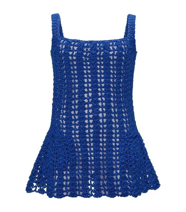Jw Anderson Crochet Mini Dress In Blue - 50% Off | Editorialist
