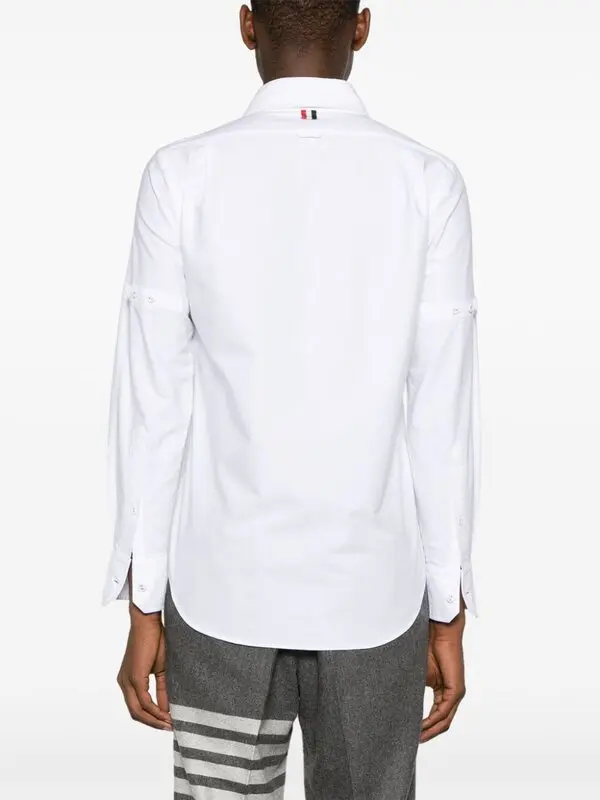 Thom Browne Armband-detail Cotton Shirt - White