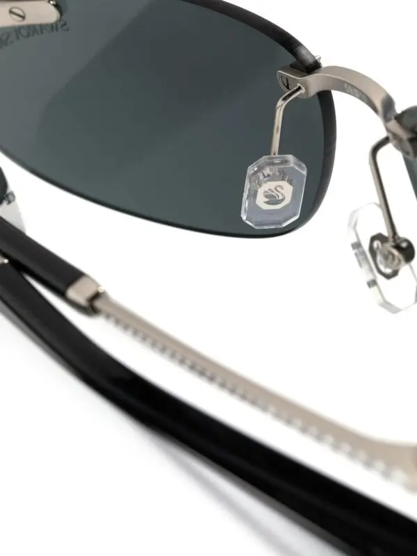 SWAROVSKI Crystal-embellished Oval-frame Sunglasses