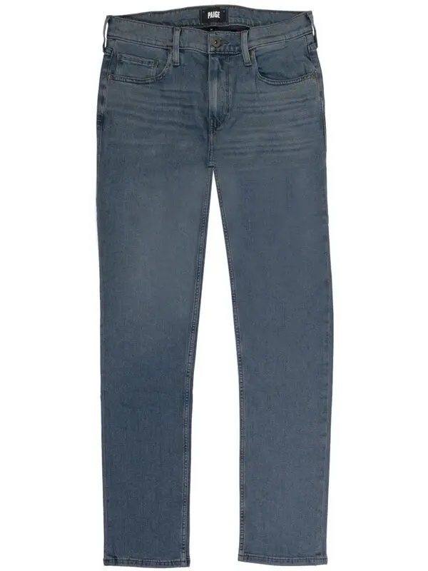 Paige Mid-rise Straight-leg Jeans - Blue