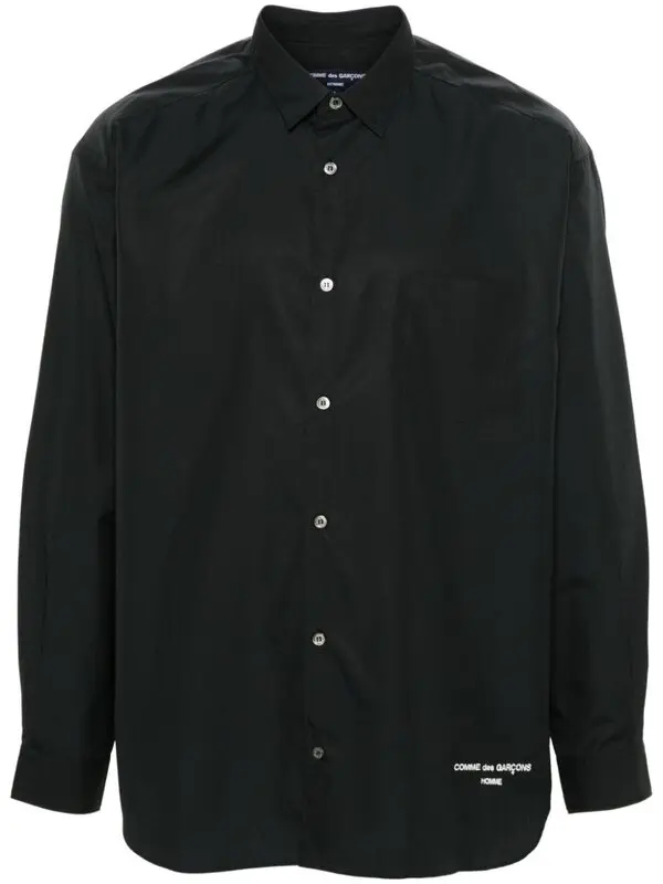 Comme Des Garçons Embroidered-logo Cotton Shirt