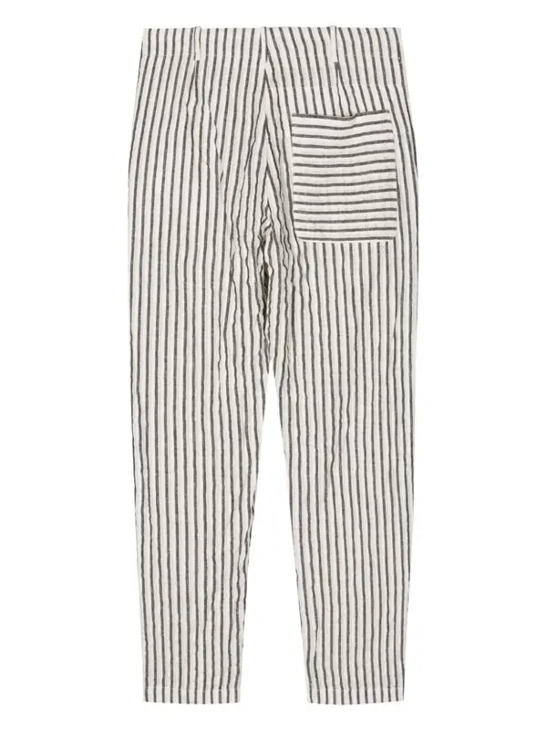 FORME D'EXPRESSION Striped Linen-blend Tapered Trousers