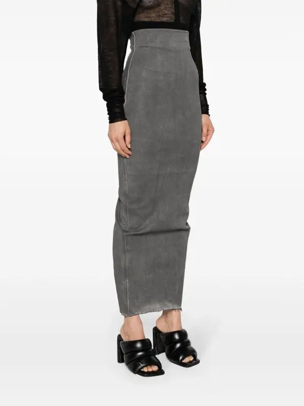 Rick Owens Dirt Pillar Maxi Pencil Skirt