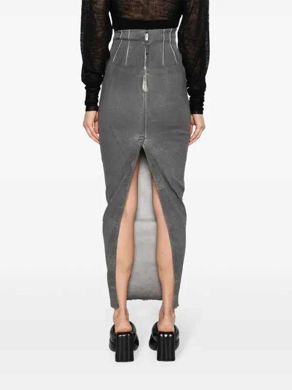 Rick Owens Dirt Pillar Maxi Pencil Skirt