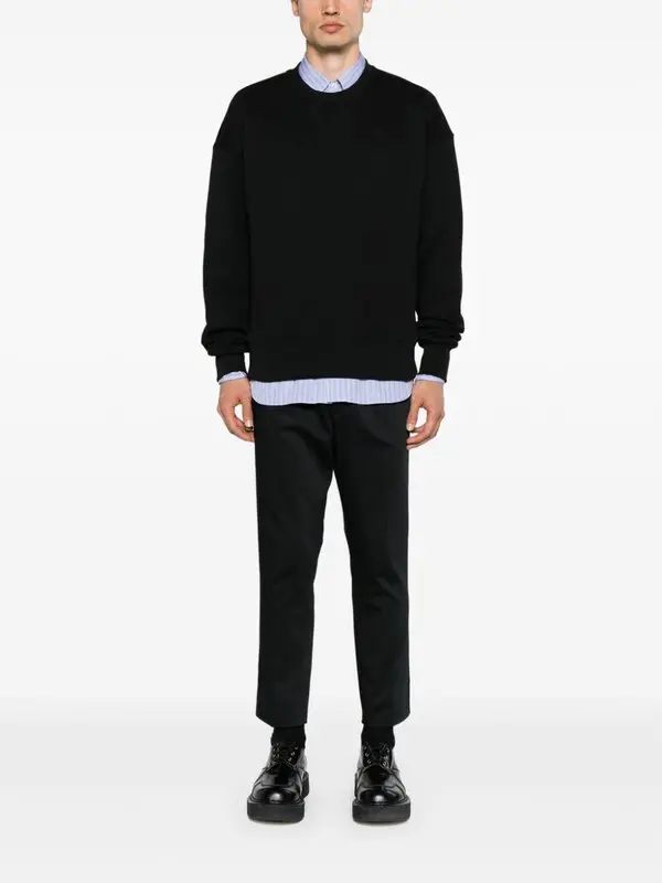 AMI Paris Elasticated-waist Cropped Trousers