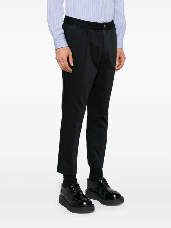 AMI Paris Elasticated-waist Cropped Trousers