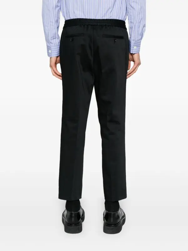 AMI Paris Elasticated-waist Cropped Trousers