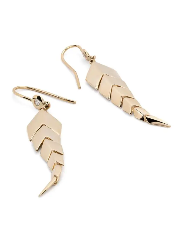 Jacquie Aiche 14k Yellow Fishtail Drop Earrings