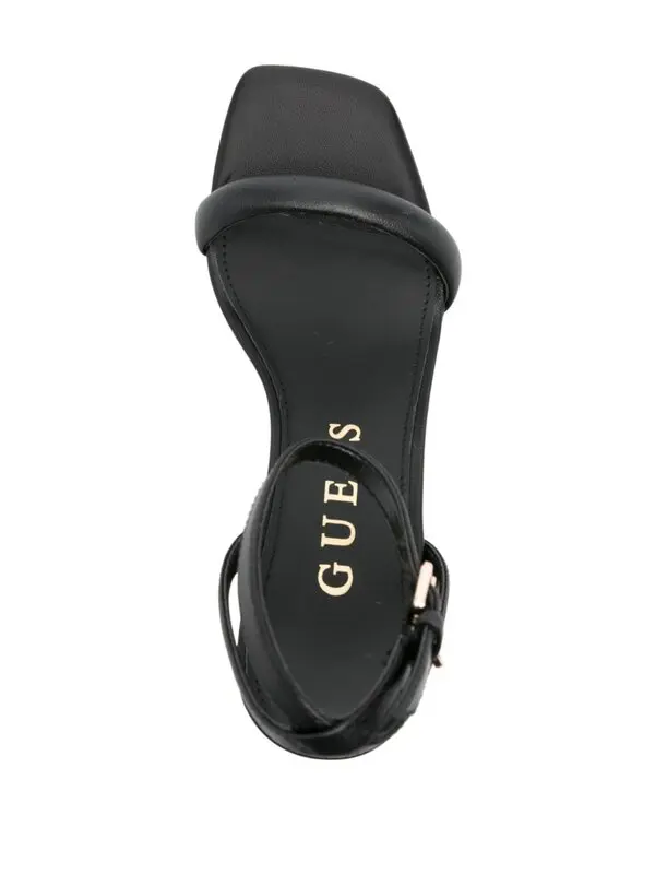 Guess Gelectra 95mm Leather Sandals - Black