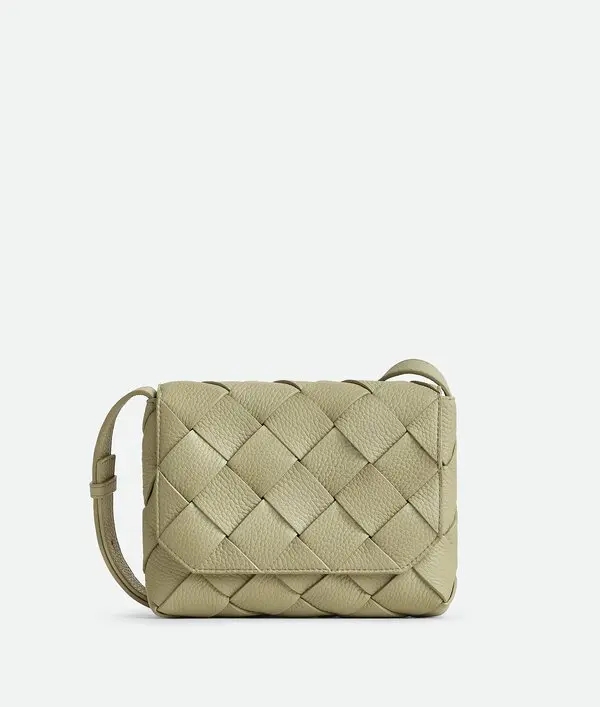 Bottega Veneta Diago Intreccio Leather Cross Body Bag - Travertine