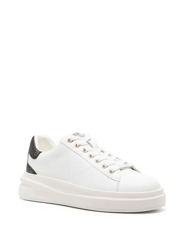 Guess Elbina Leather Sneakers - White