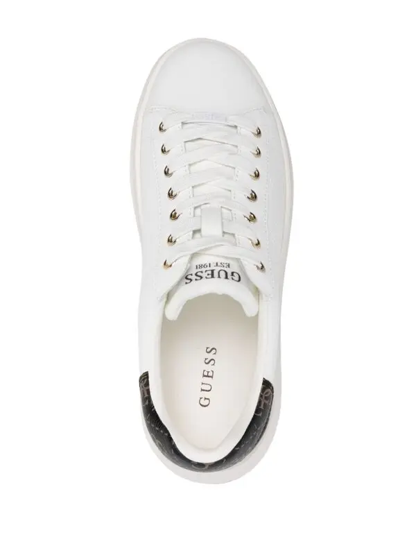 Guess Elbina Leather Sneakers - White