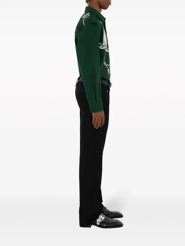 Burberry Knight Hardware Cotton Shirt - Green