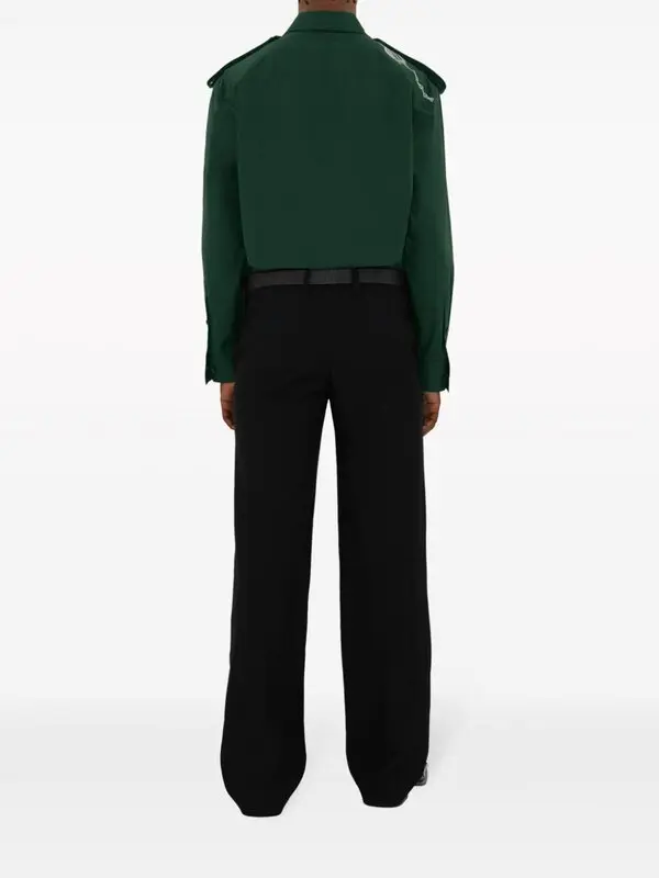Burberry Knight Hardware Cotton Shirt - Green