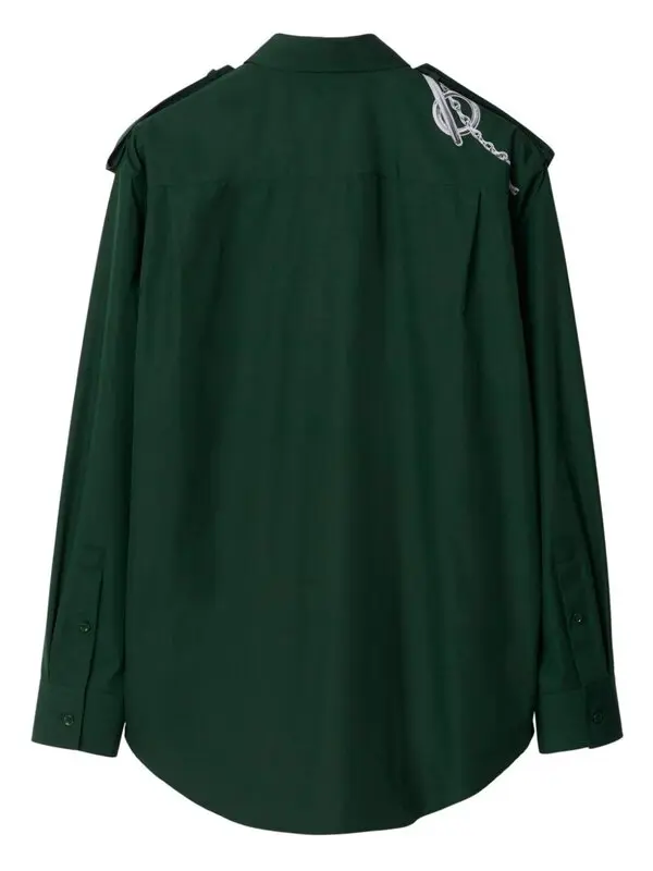 Burberry Knight Hardware Cotton Shirt - Green